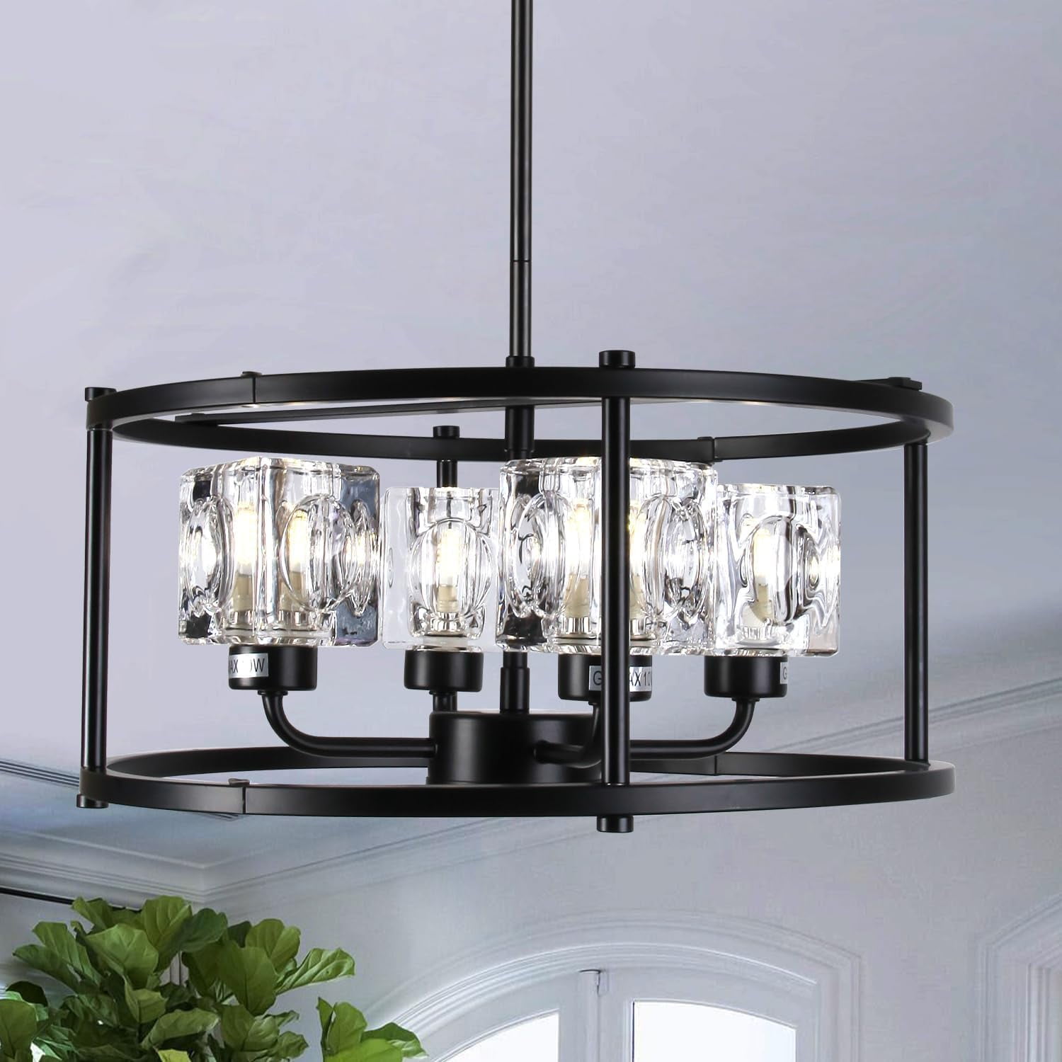 Black Farmhouses Crystal Chandelier - Premium Kitchen Ceiling Lights ...