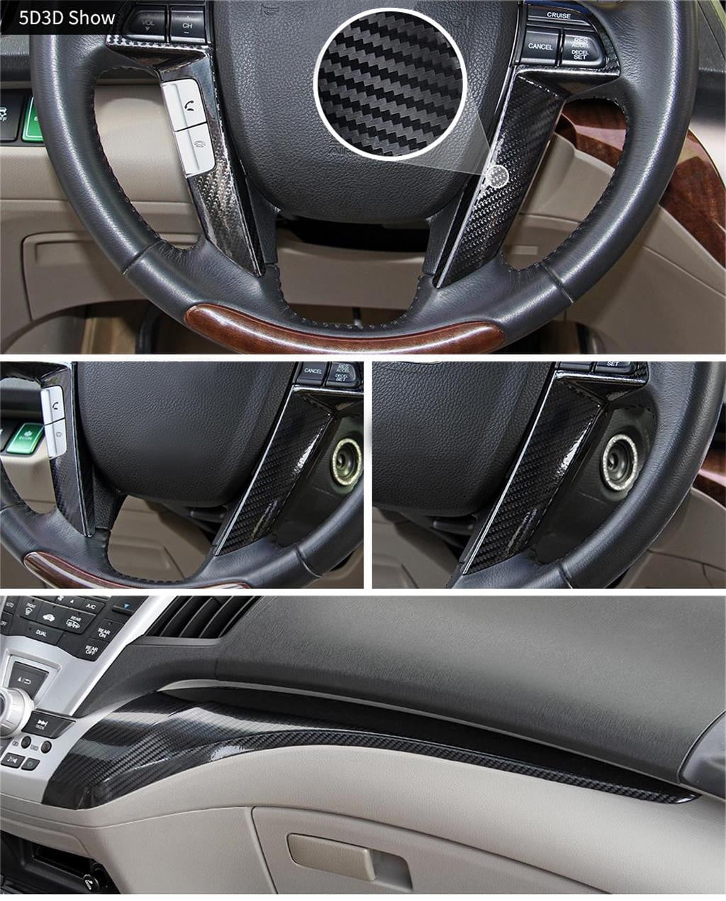 Black Fashion 5D Carbon Fiber Sticker For Motorcycle Car Lpod 152X20 CM ...