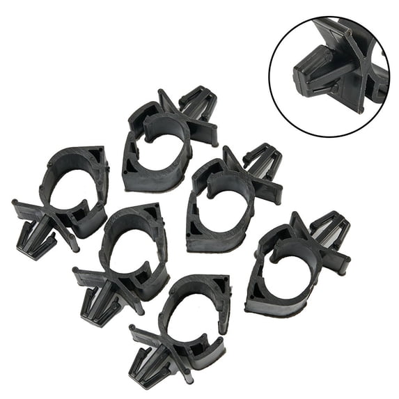 Black Fasteners Clips Plastic Fender Wire Harness Bumpers Rivet Nylon ...