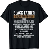 Black Father Definition Proud African American Black Family T-Shirt ...