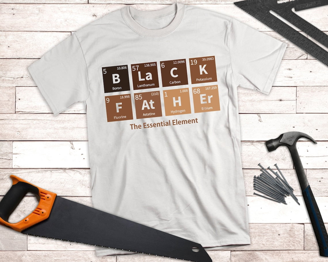Black Father Melanin Essential Element Mens Graphic Printed T-shirt ...