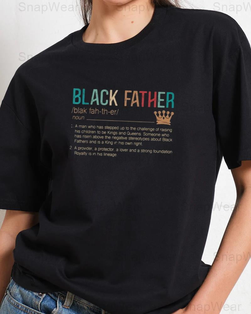 Black Father Noun Father Day Gifts Classic Definition Proud Dad T-Shirt ...