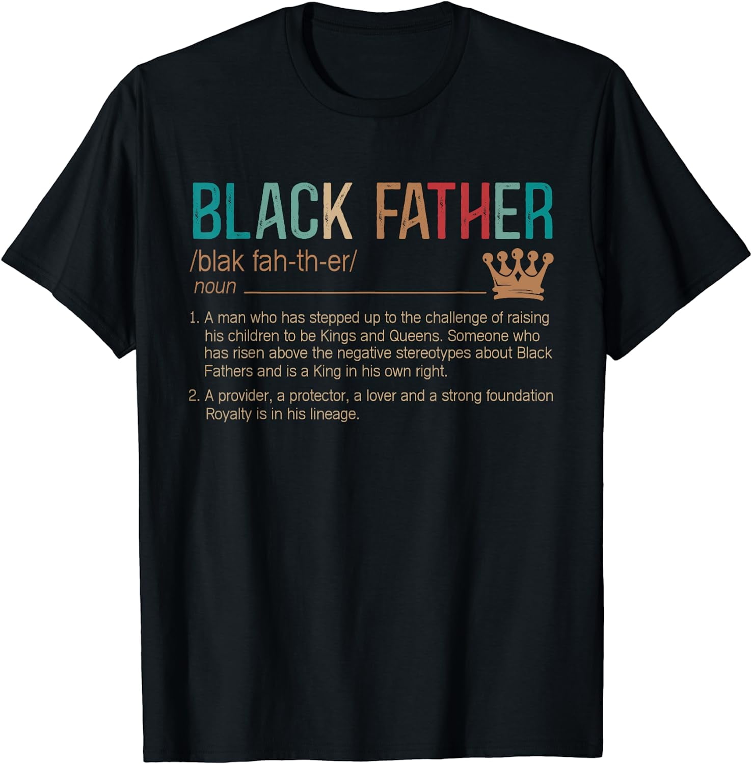 Black Father Noun Father Day Gifts Classic T-Shirt - Walmart.com
