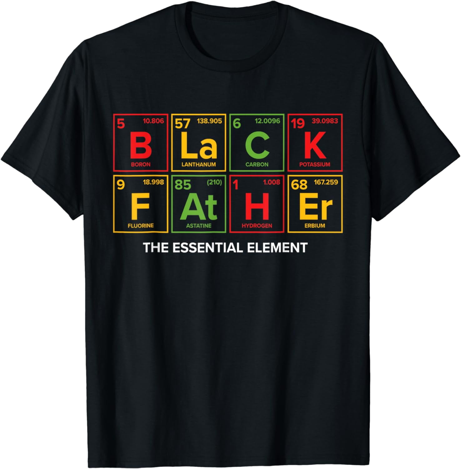 Black Father The Essential Element Father's Day Black History T-Shirt ...
