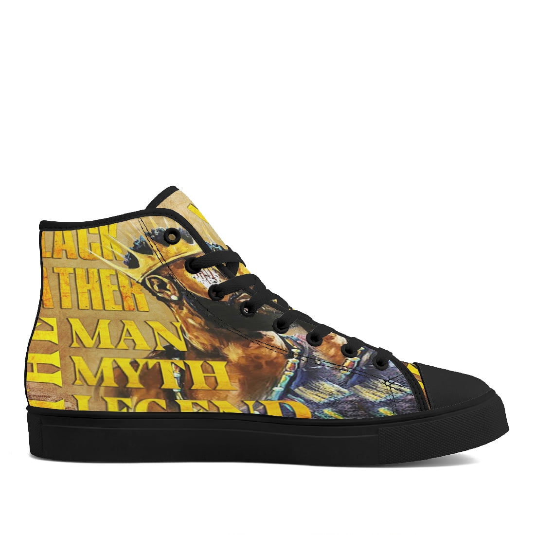 Black Father The Manthe Myth The Legend High Top Canvas Shoes Sneakers ...