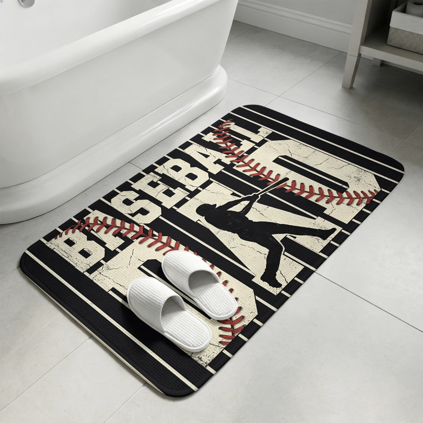 Black Father's Day Bathroom Rugs Non Slip Washable Bath Mat Absorbent ...