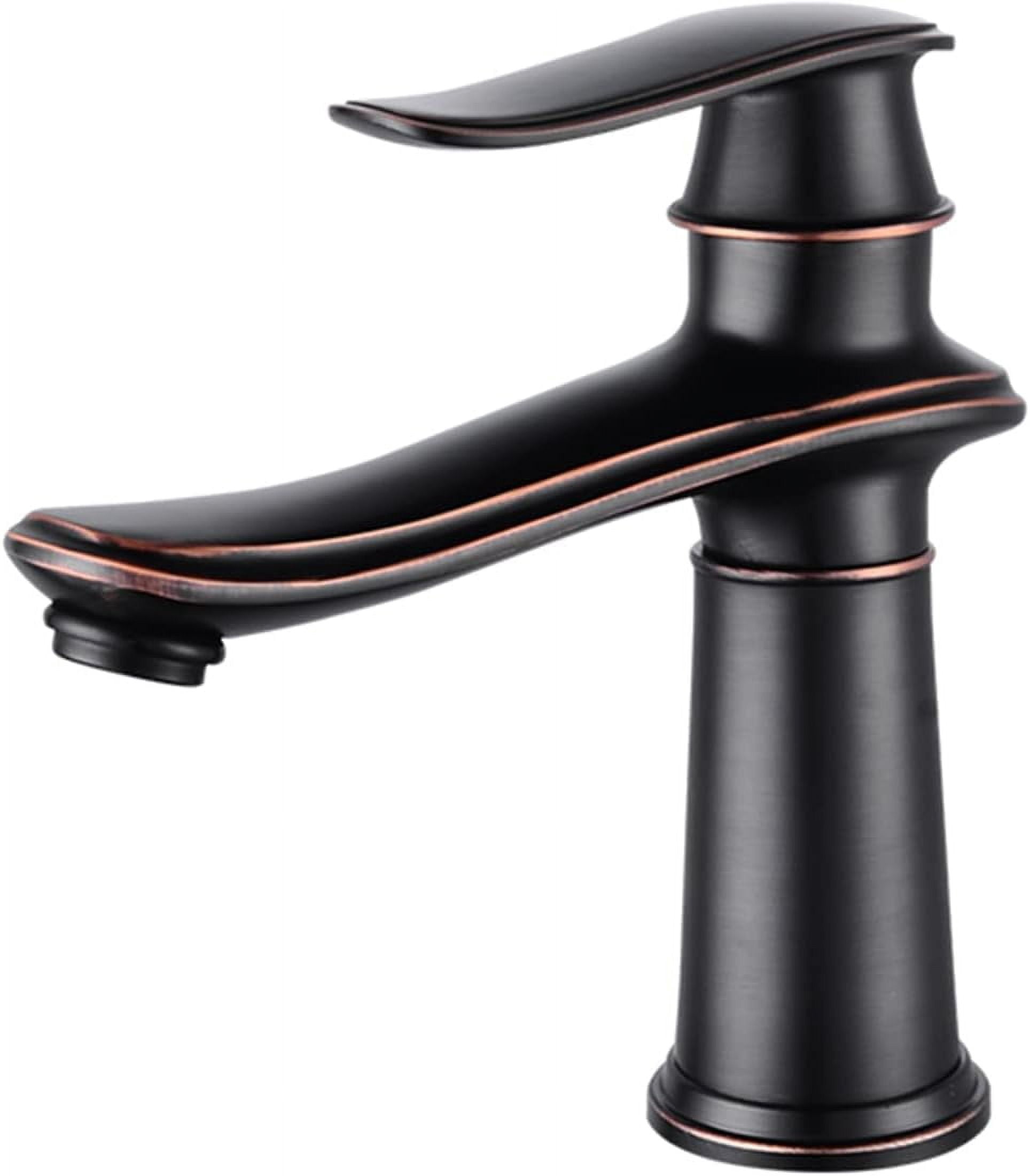 Black Faucet Bathroom Bathroom Sink Faucet Single Hole Brass Black ...