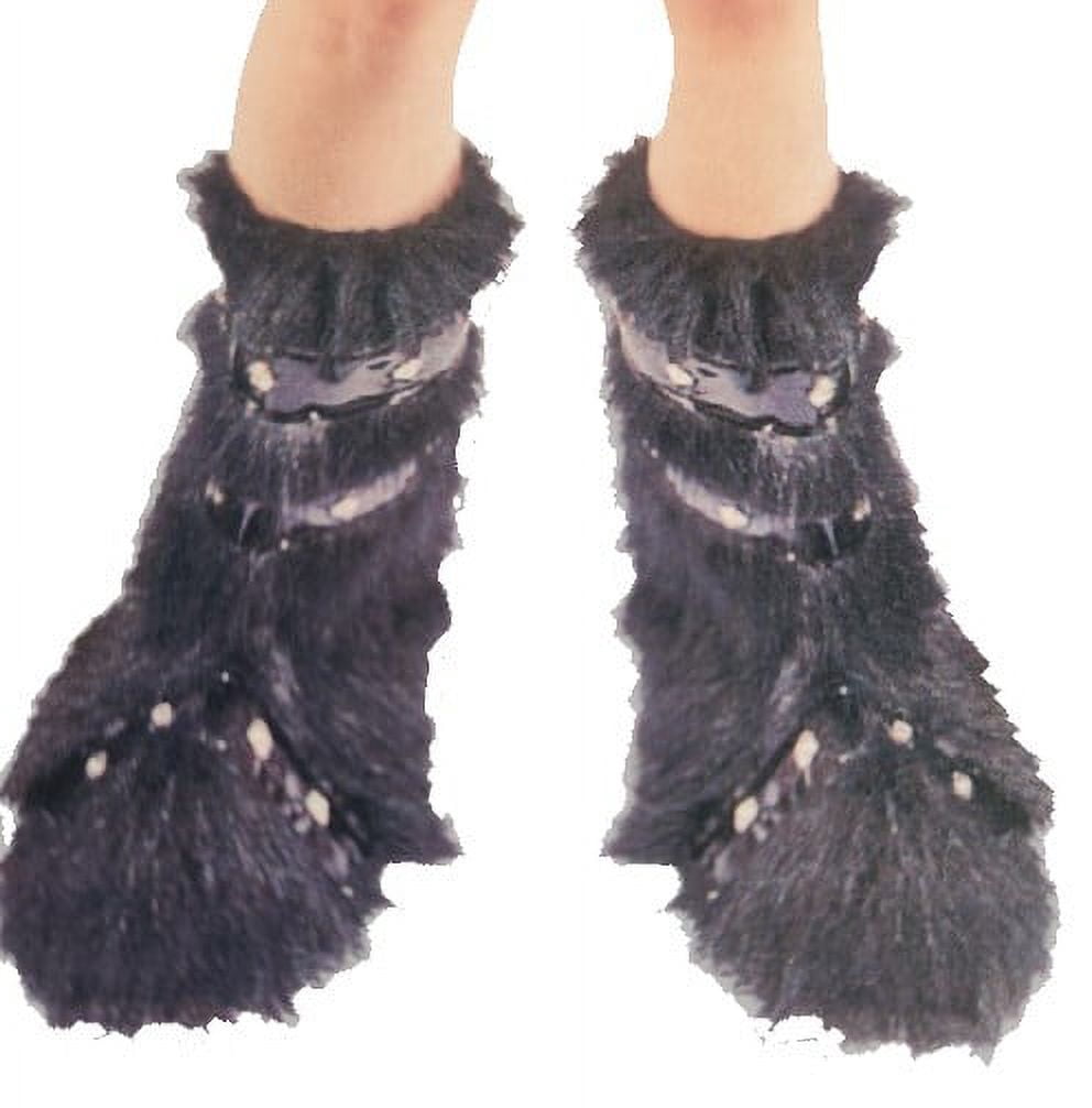 Black Faux Fur Boot Tops - Barbarian - Warrior - Viking - Costume ...