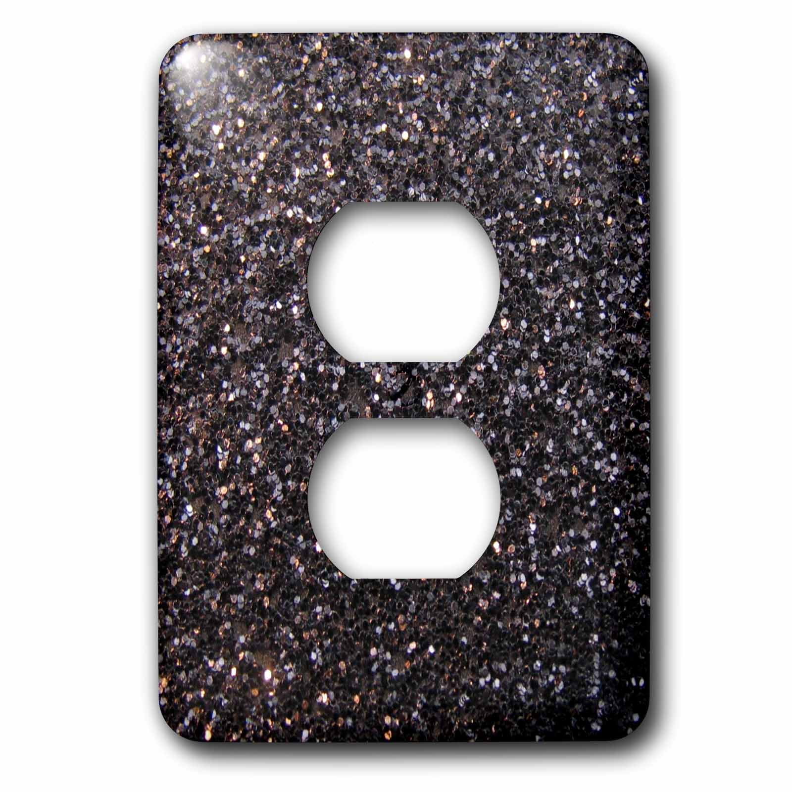 Black Faux Glitter - photo of glittery texture - glam matte sparkly ...