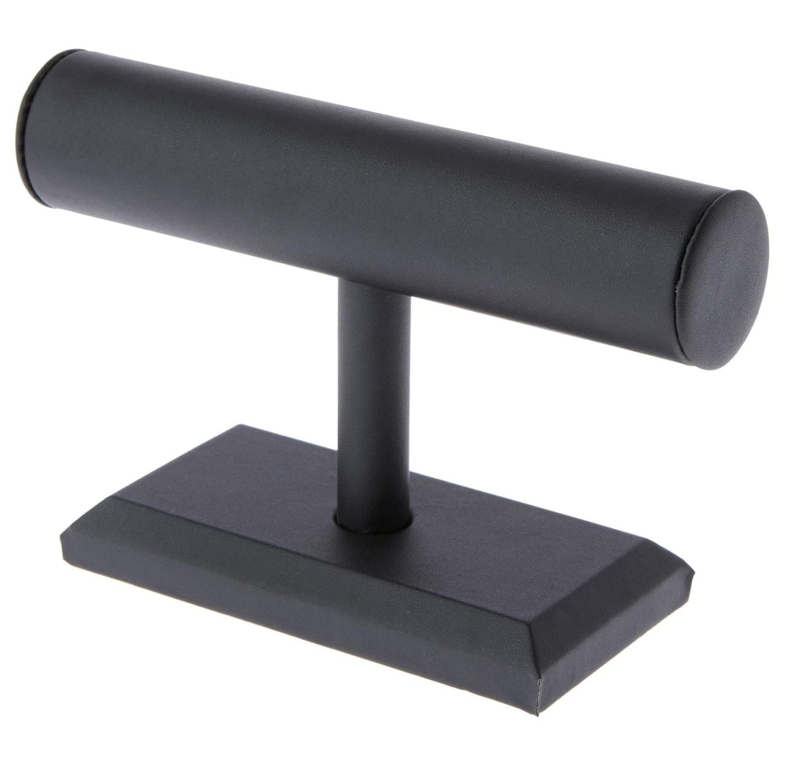 Black Faux Leather T-Bar Bracelet Display Stand, 7.5" W x 5" H (Pack of ...