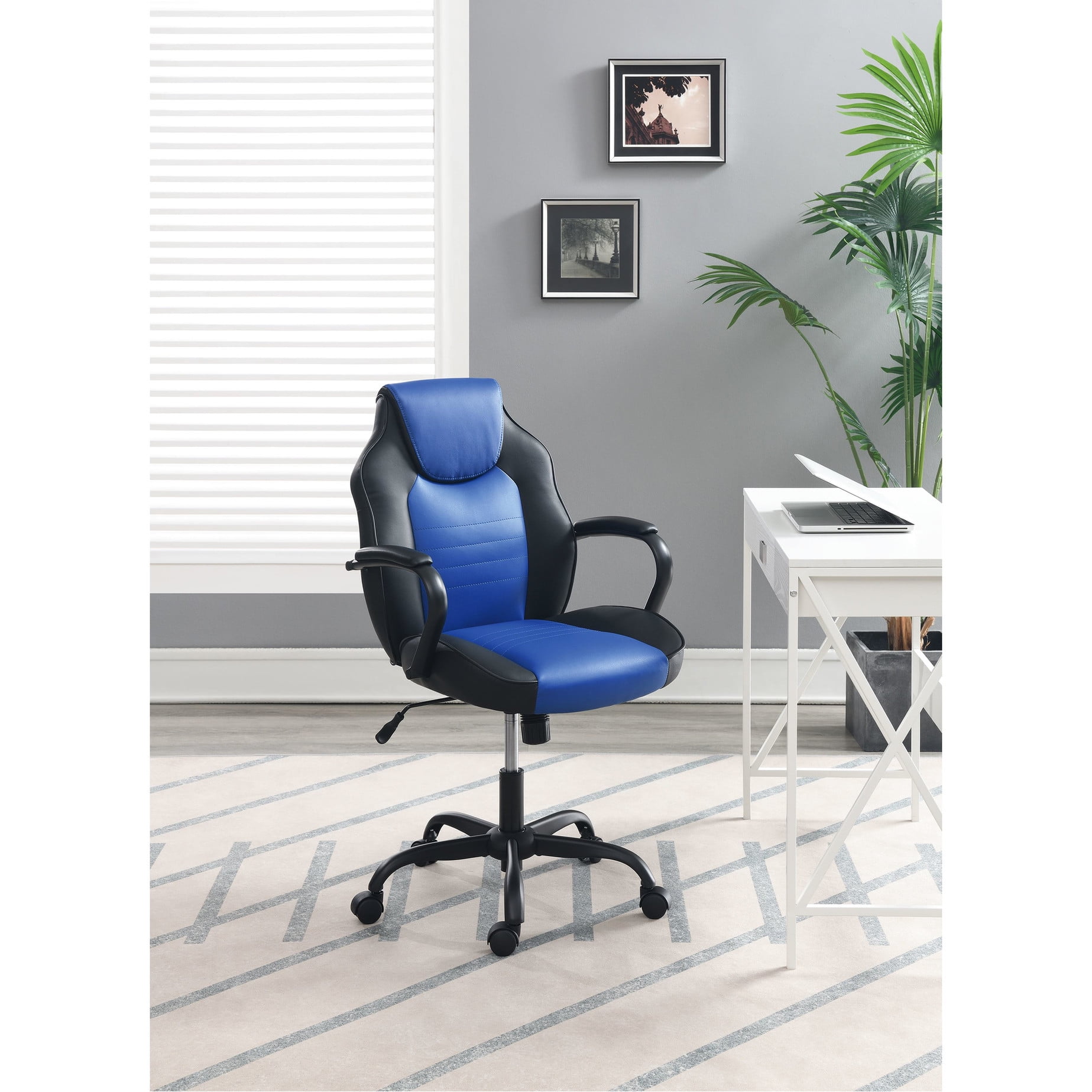 Black Faux Leather with Pneumatic Lift | In Office Workstations ...