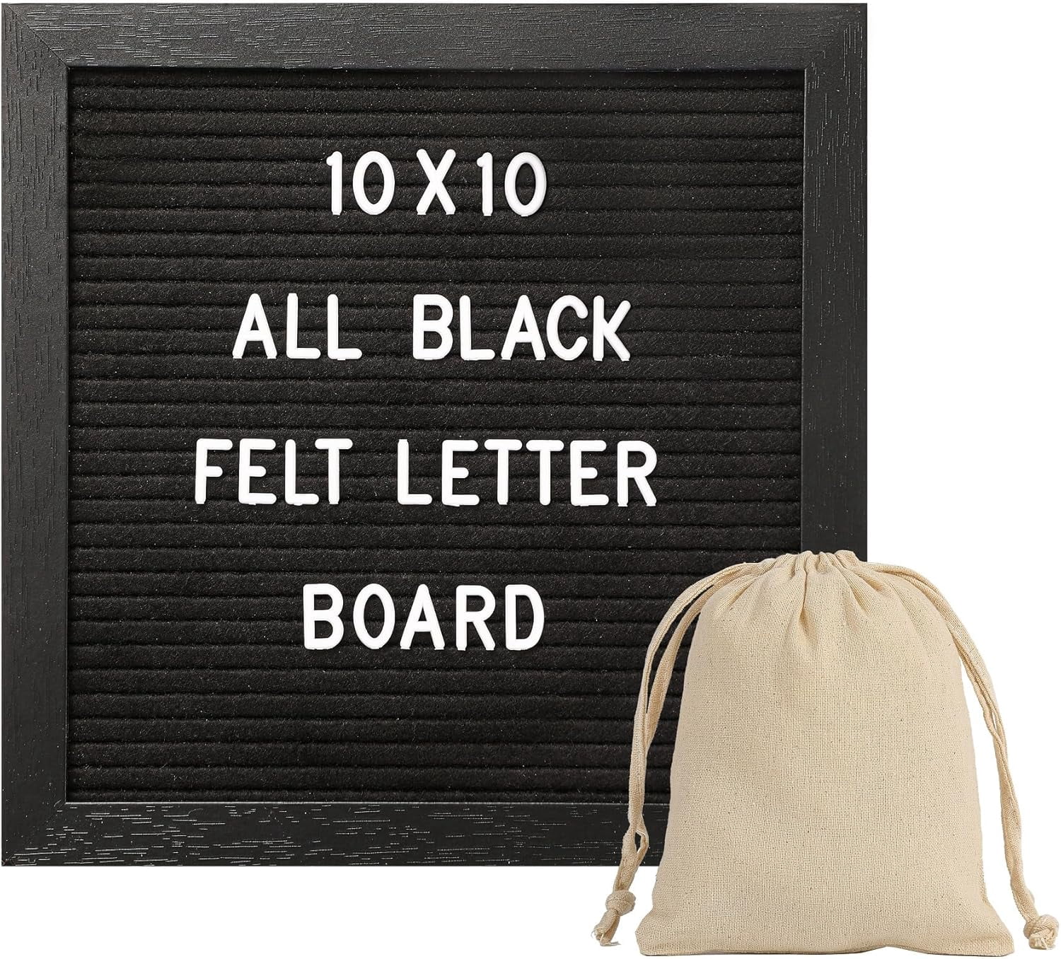 Black Felt Letter Board with 294 Changeable Letters&Numbers, 10”x10 ...