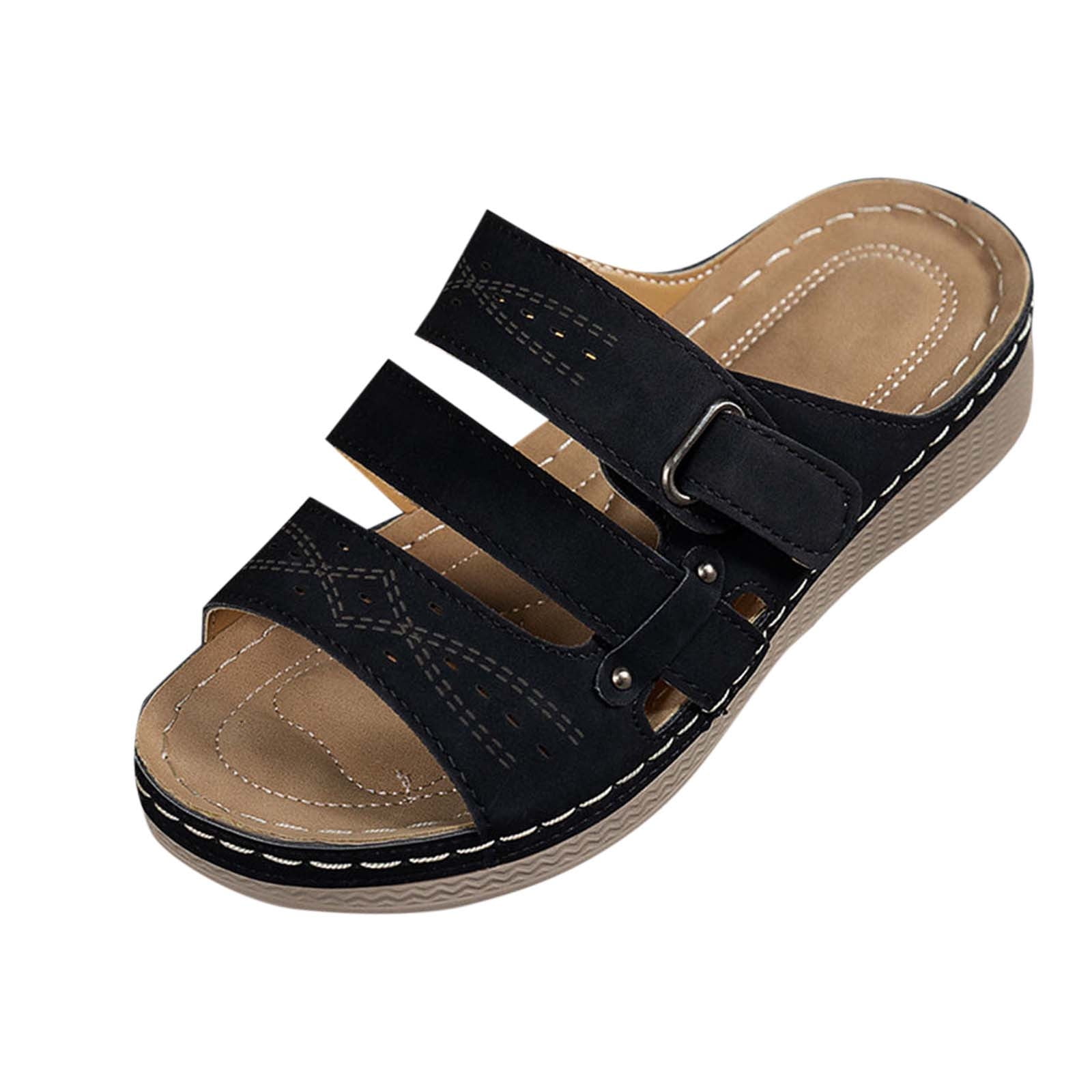 Black Female Chic Multi Purpose Daily Wear Fish Mouth Open Toe Outdoor ...