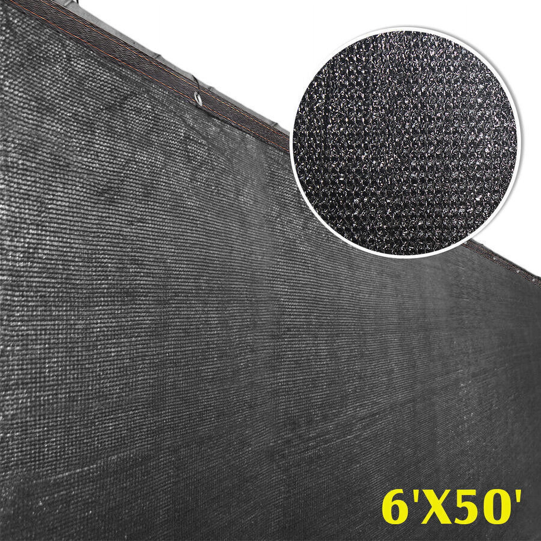 Black Fence Privacy Screen, Mesh Fabric Windscreen for Backyard, 6' x ...