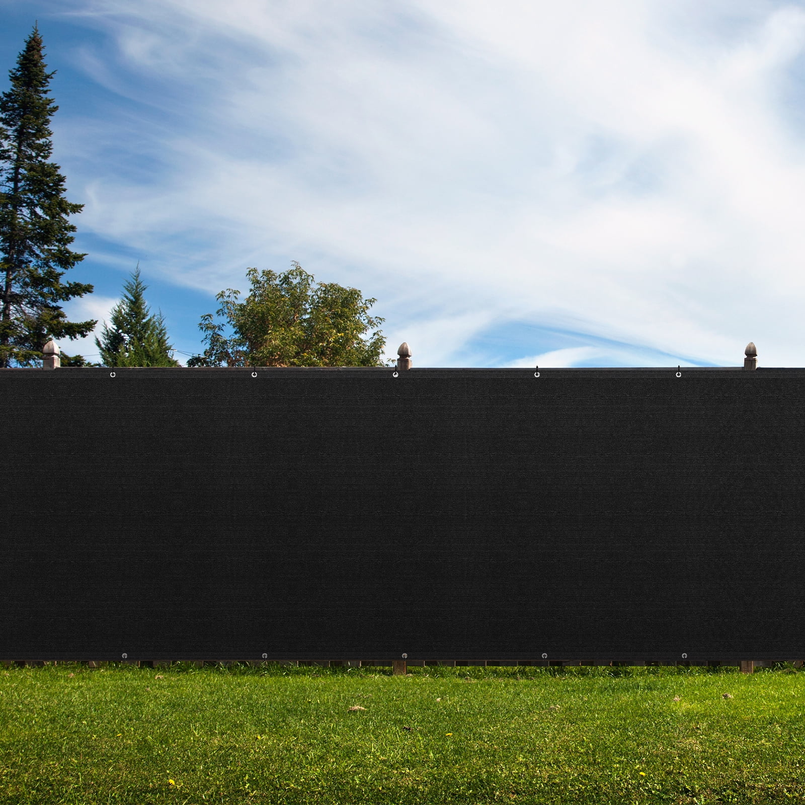 Black Fence Privacy Screen with Binding and Grommets Durable Suitable ...