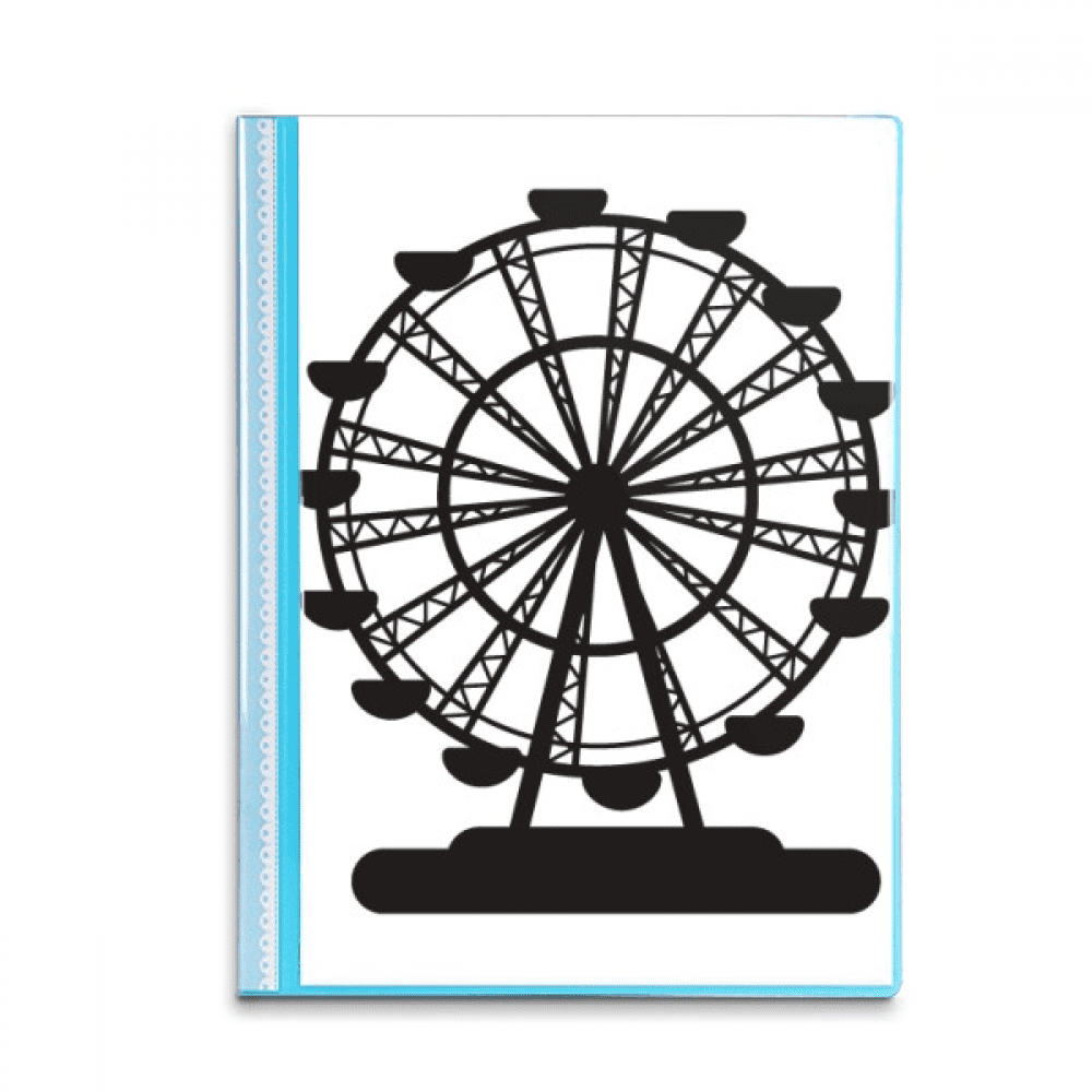 Black Ferris Wheel Amusement Park Outline Book Sheet Protectors ...