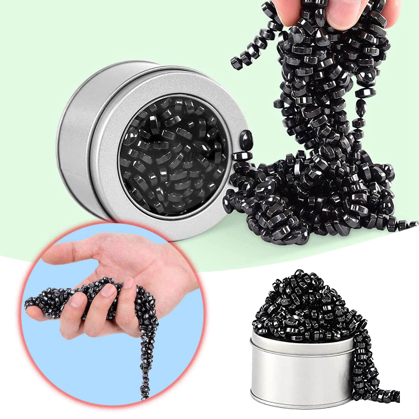 Black Ferrite Colored Crushed Stone Ore Anxiety And Stress Reduction ...