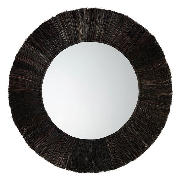 Black Fiber Wall Mirror - Walmart.com