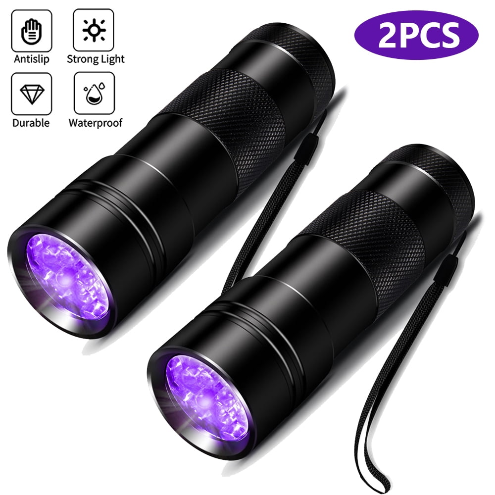 Black Fiday Deals!Black Light, 2 Pcs UV Handheld Blacklight Flashlights ...