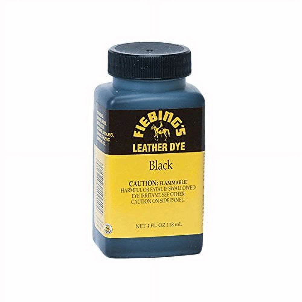 Black Fiebing's Leather Dye 4 Oz with Wool Dauber - Walmart.com