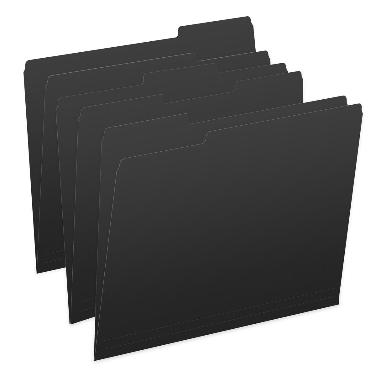 Walmart Black Colored File Folders, 1/3 Cut Top Tab, Letter Size, Box ...