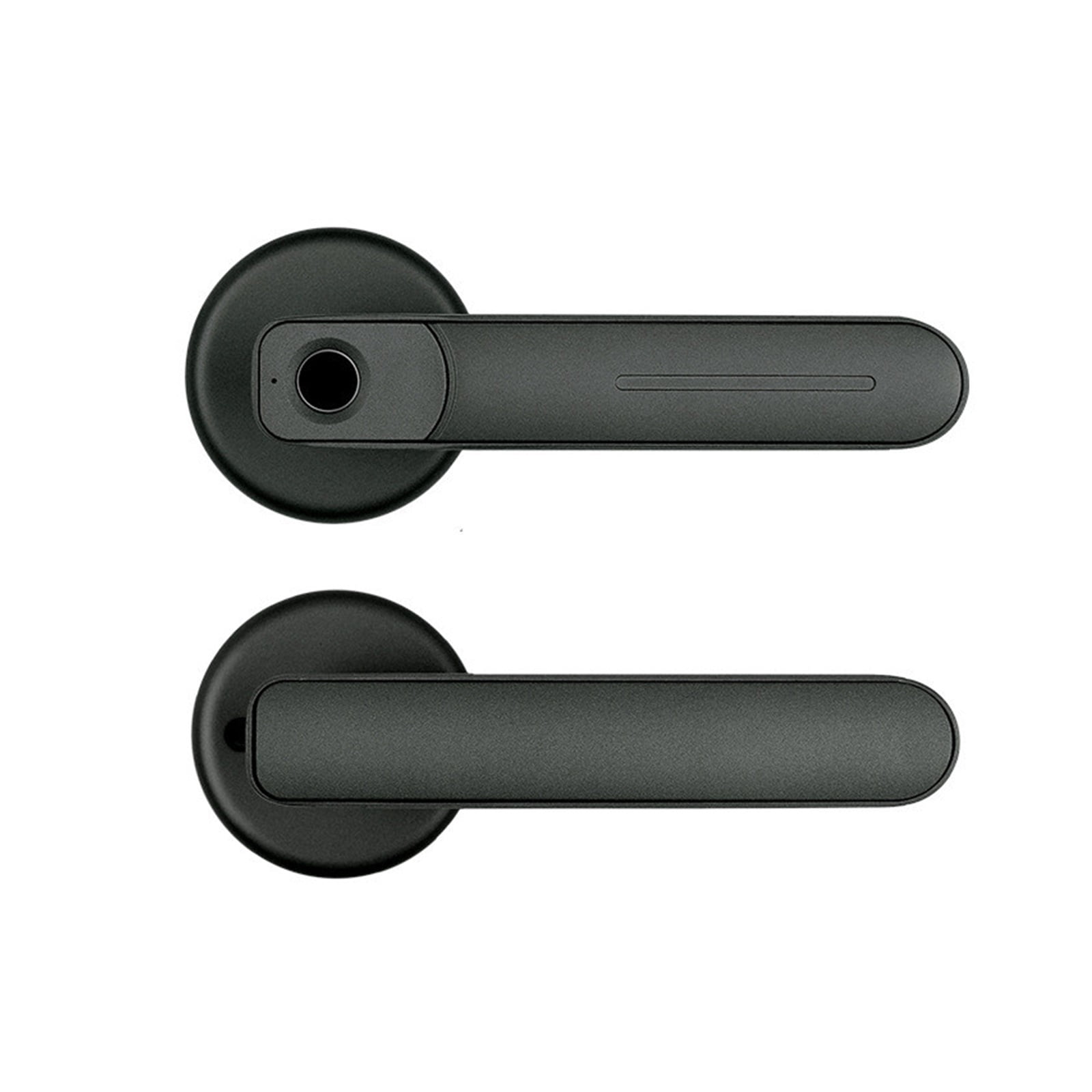 Black Fingerprint Electronic Smart Lock Dual Mode USB Rechargeable Door ...