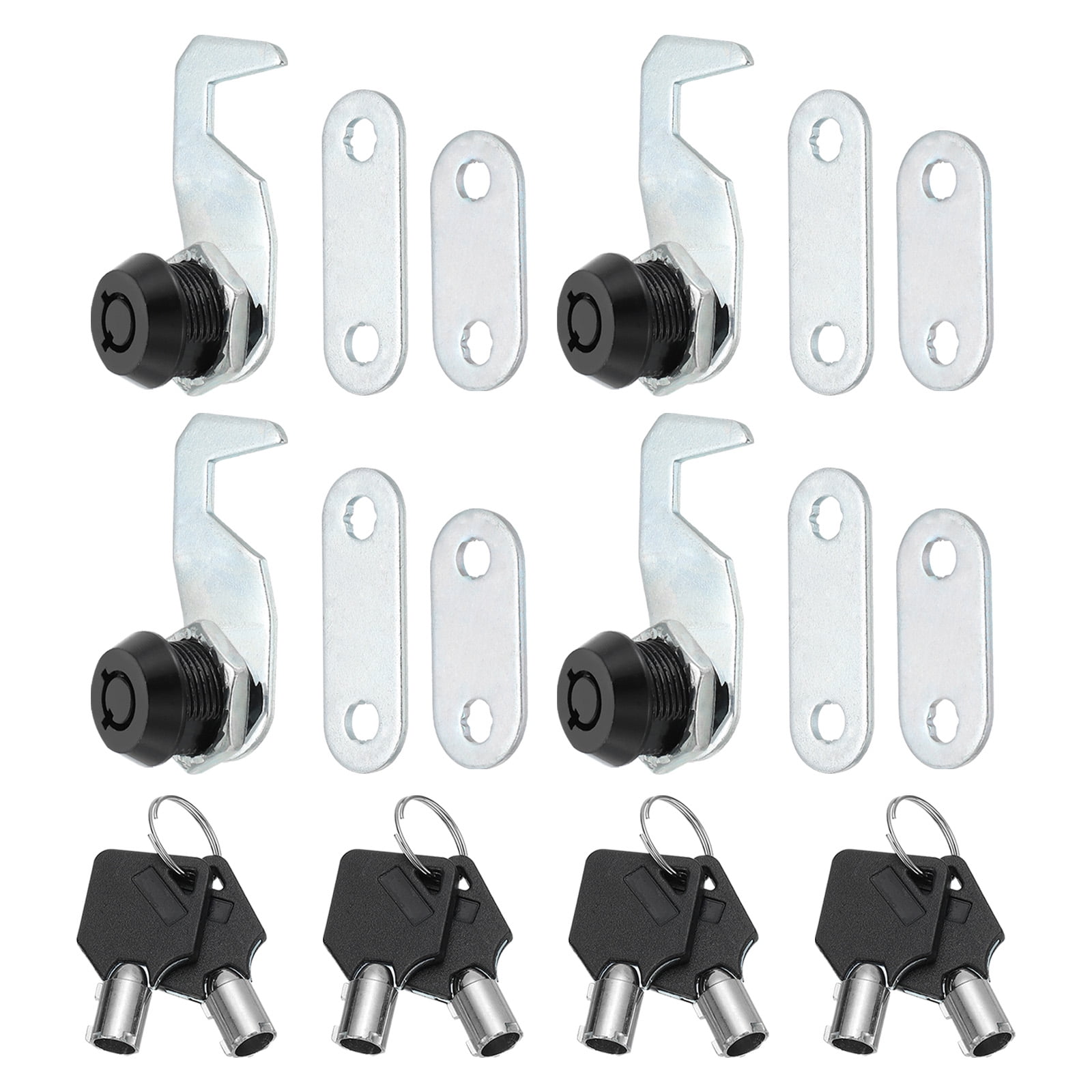 Black Finish Cam Lock 5/8 Inch, Cylinder Cabinet Locks Keyed Alike Zinc ...