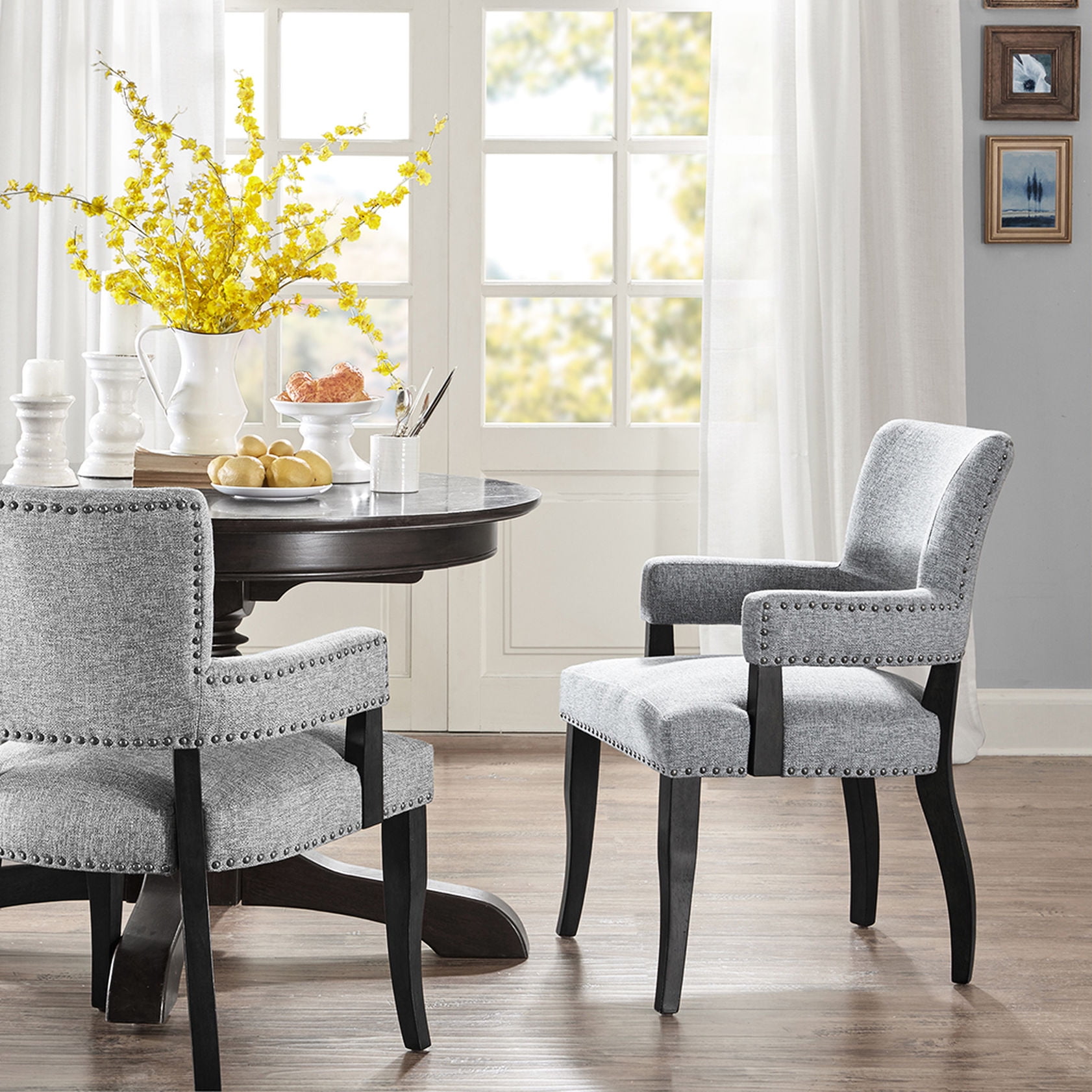 Black Finish Chair with High - Density Foam / Uptown Table Companion ...