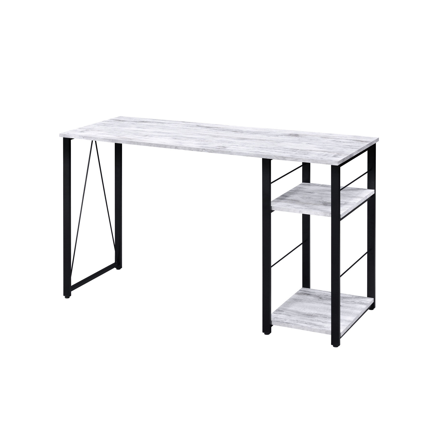 Black Finish Details - 2 Tier Storage Feature - Library Writing - 34 in ...