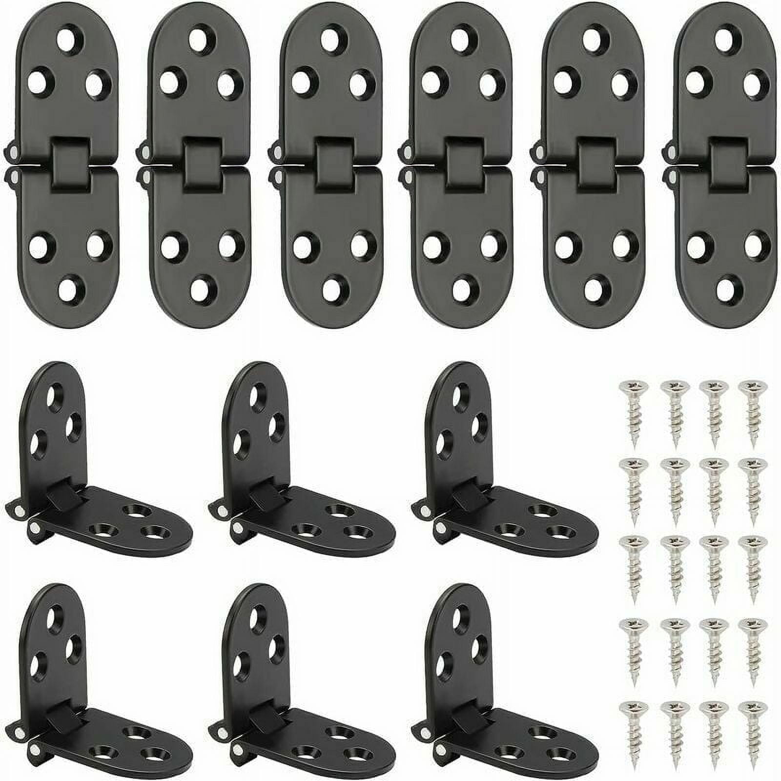 Black Finish Flip Top Hinge, Stainless Steel Table Hinge, Round Edge ...