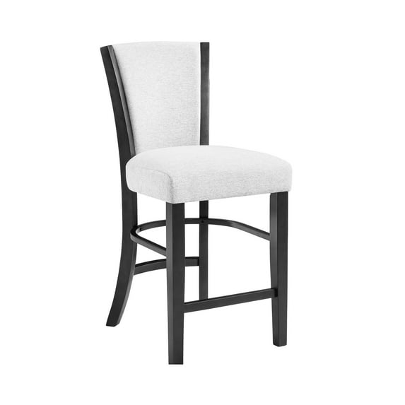 Black Finish + Gray Fabric Chairs - Formal Dinners + Sturdy Structure ...