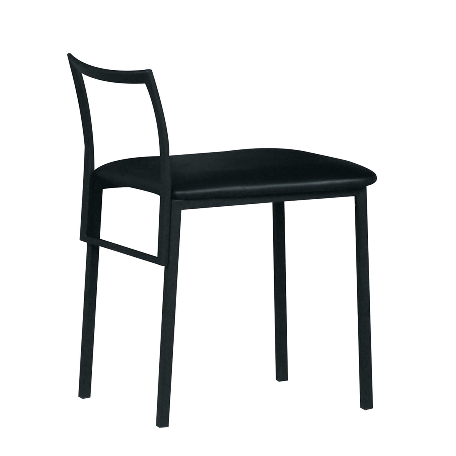 Black Finish Metal Chair | Ideal for Waiting Areas | Padded Seat with ...