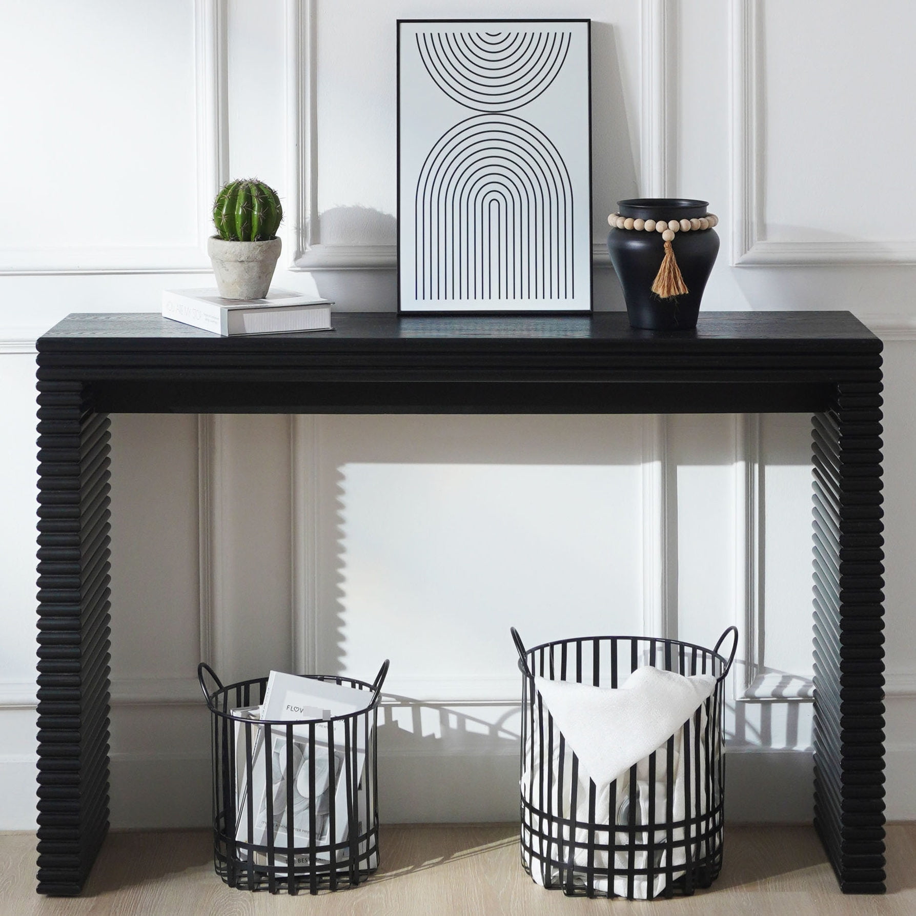 Black Finish / Small Space Decor / Durable Living Room Table - Walmart.com