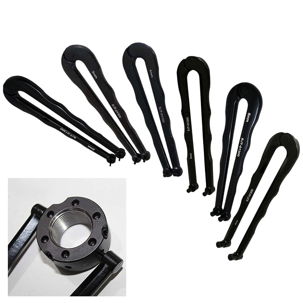 Black Finish Steel Adjustable Pin-Type Face Spanner Spanner Wrench For ...