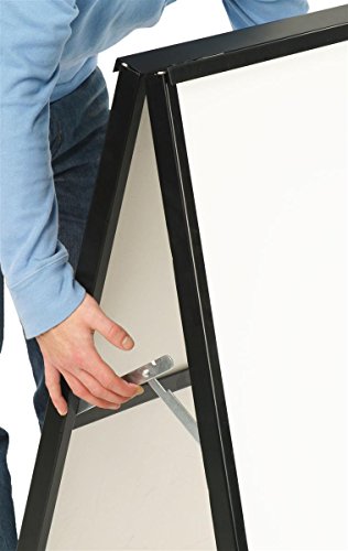 Black Finish Steel Sidewalk Sign Frame, 30-3/8 x 43 x 25-1/4-Inch ...