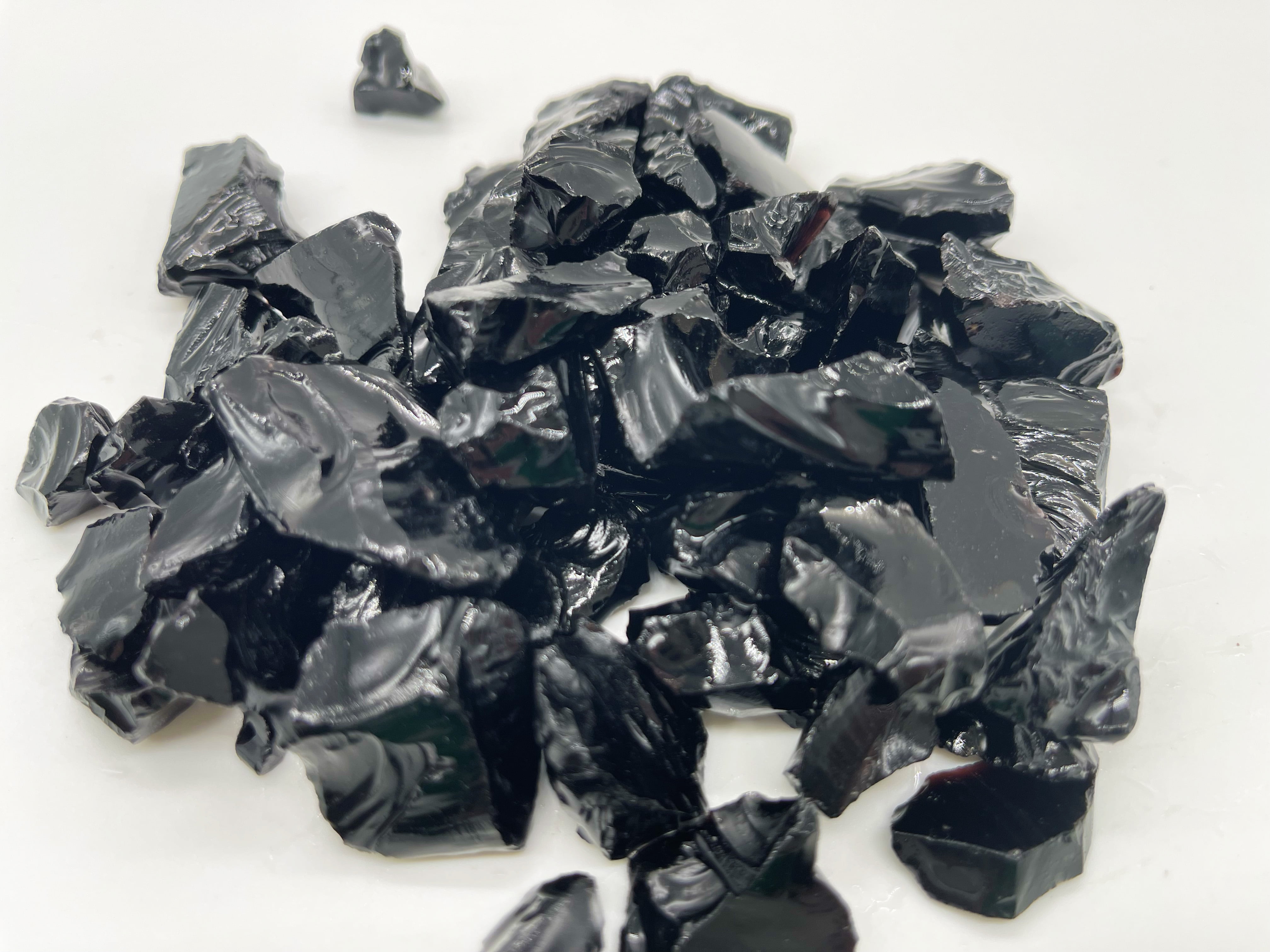 Black Fire Pit Glass Rocks, 1/2"-1", 10 lbs - Walmart.com