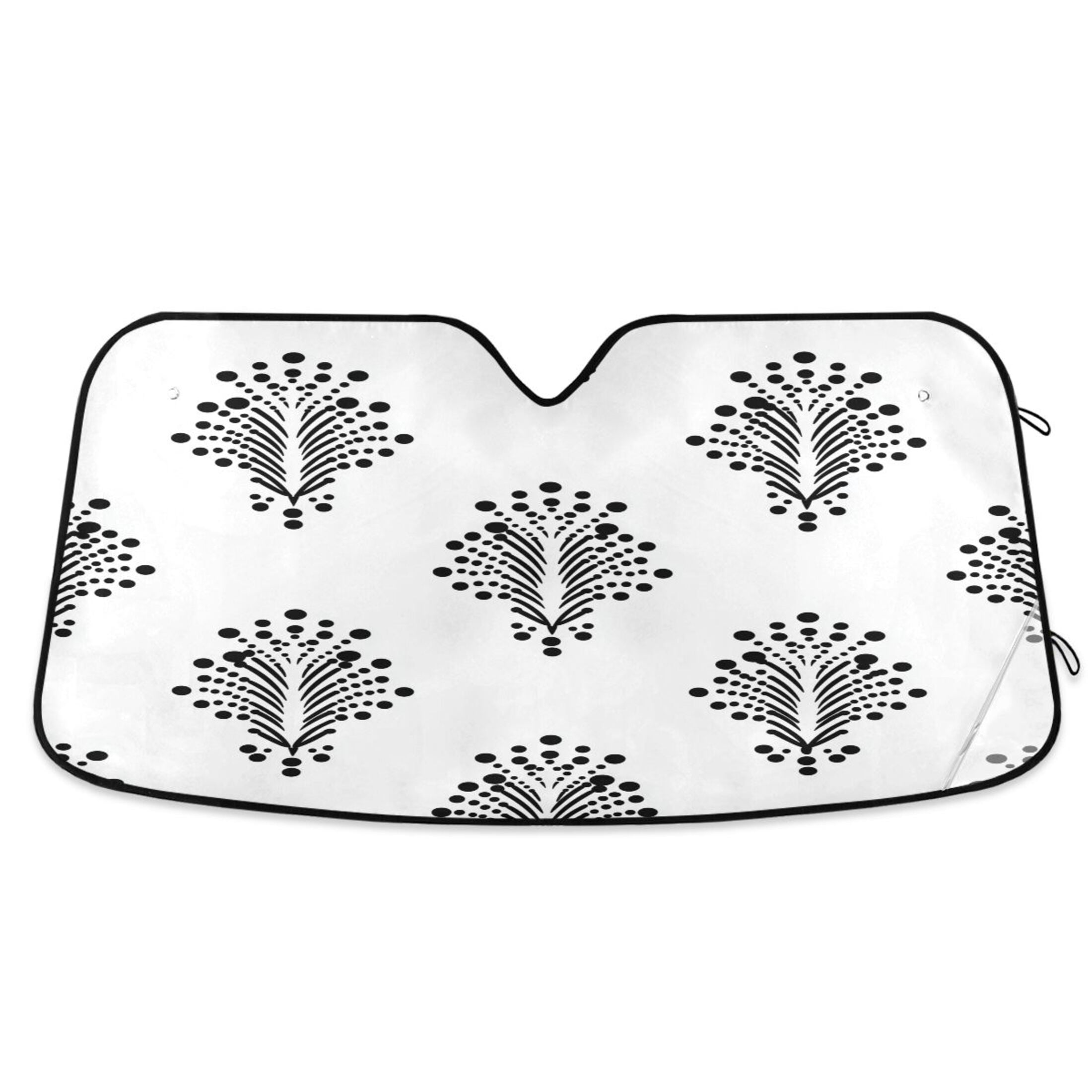 Black Firework Pattern Windshield Sun Shade Automobile Visor Accordion ...