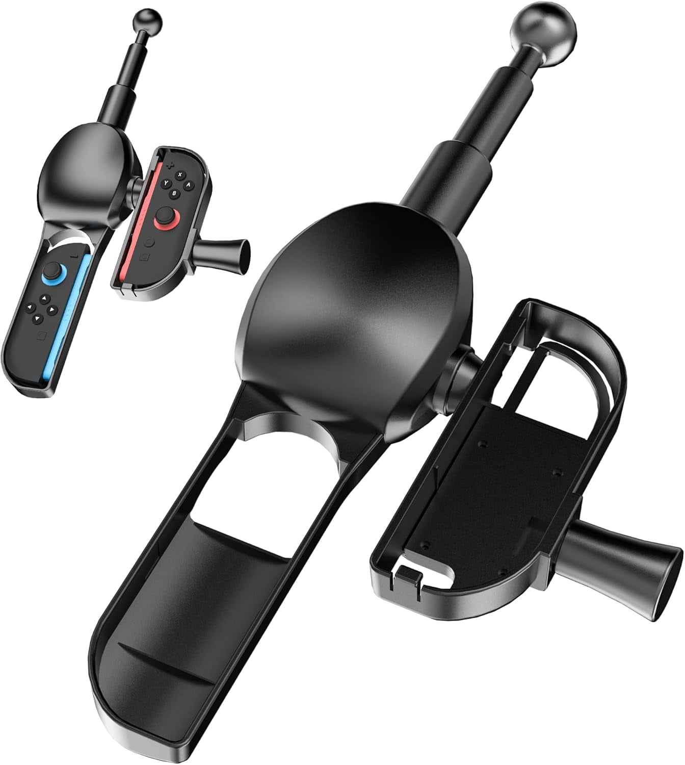 Black Fishing Rod for Switch 2 Joycon, Comfortable Fishing Games ...