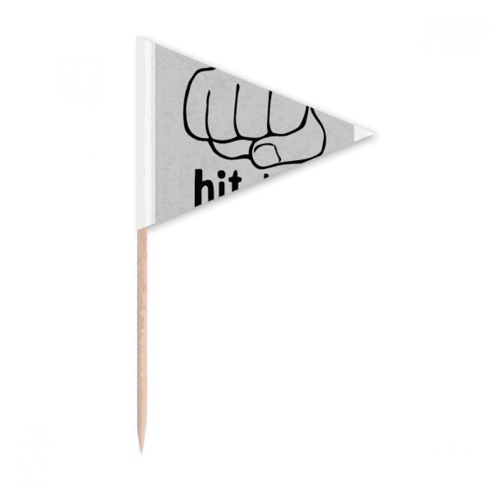 Black Fist Personalized Gesture Pattern Toothpick Triangle Cupcake ...