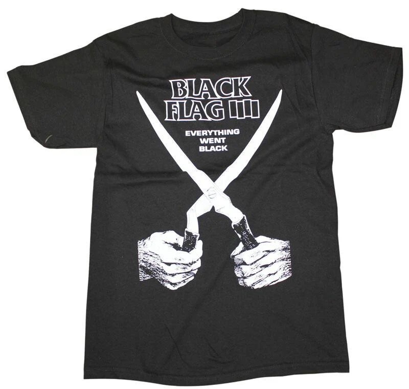 Black Flag Band T-shirt Everything went Black Album Tee SST Records ...
