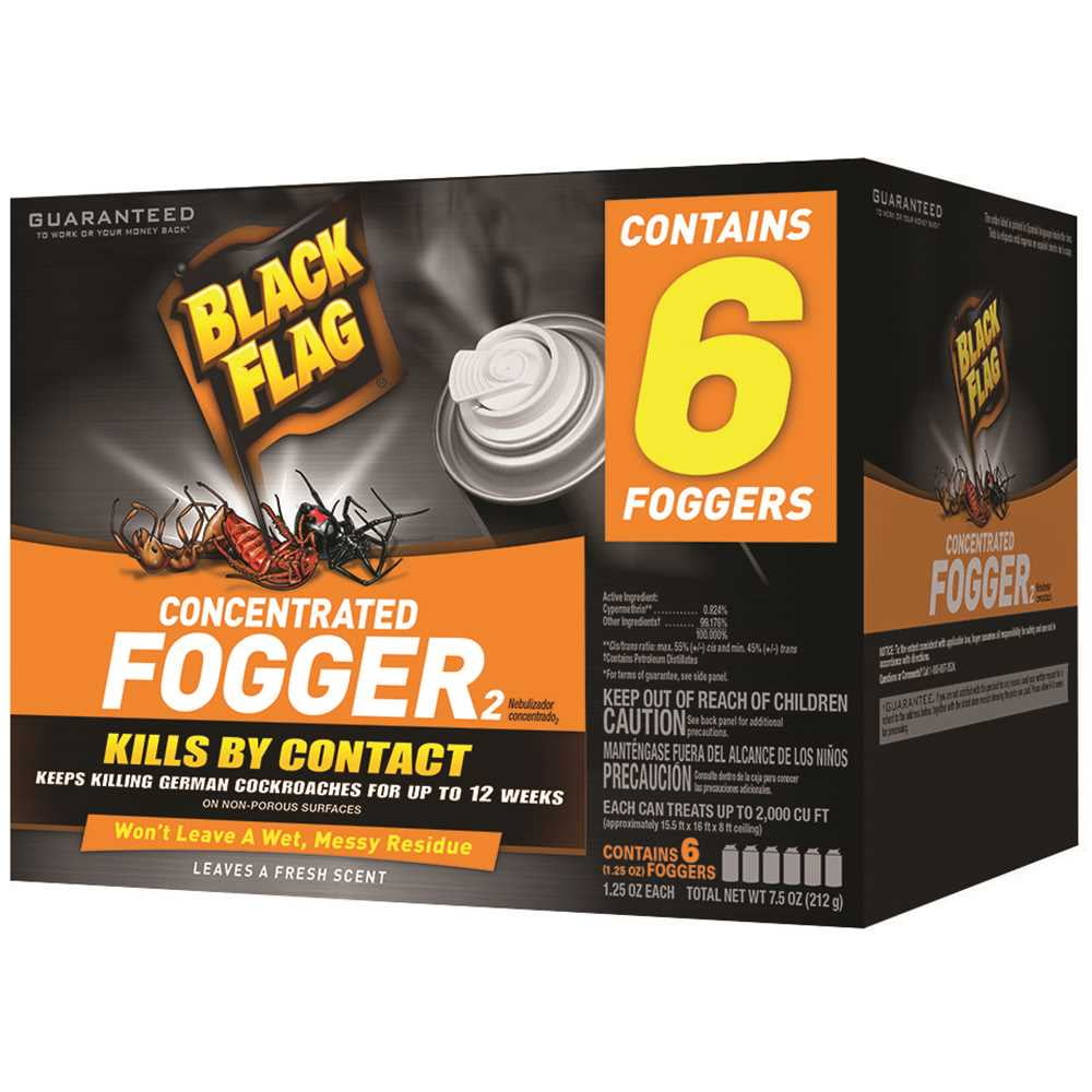 Black Flag Concentrated Insect Fogger, Insect Killer, 6/1.25 Ounce ...