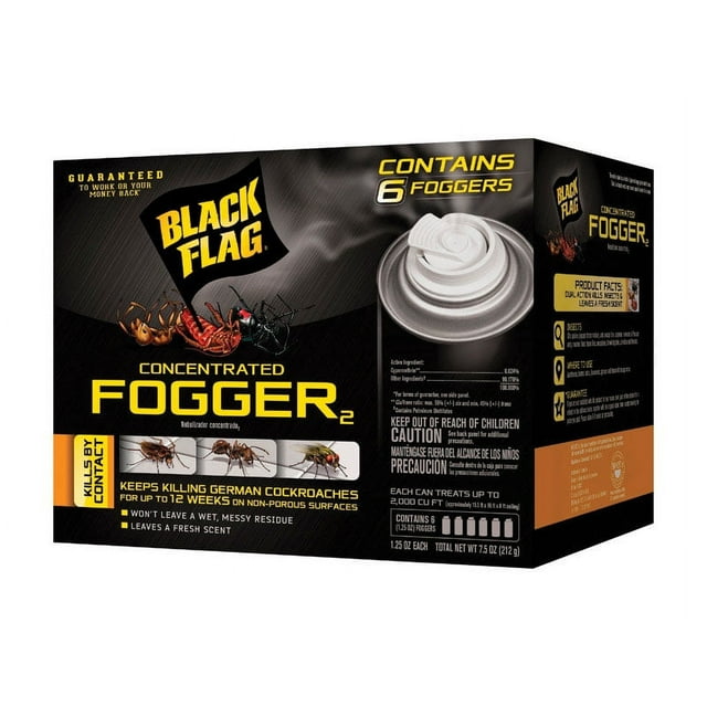 Black Flag Home Insect Killer & Fogger, Kills on Contact, Treats Rooms ...
