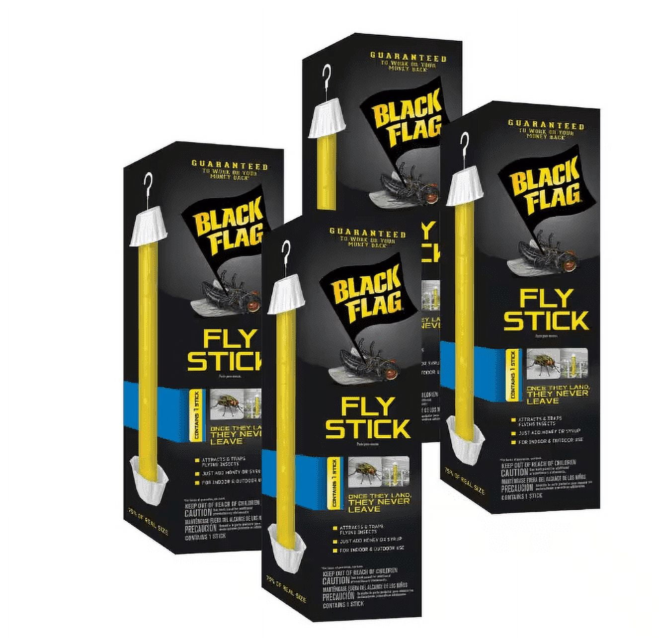 Black Flag Fly Stick Insect Trap Indoor and Outdoor, 4-Pack - Walmart.com