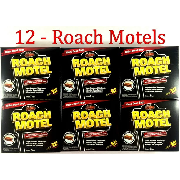 Black Flag Roach Motel Child-Resistant Crickets & Cockroaches Adhresive ...