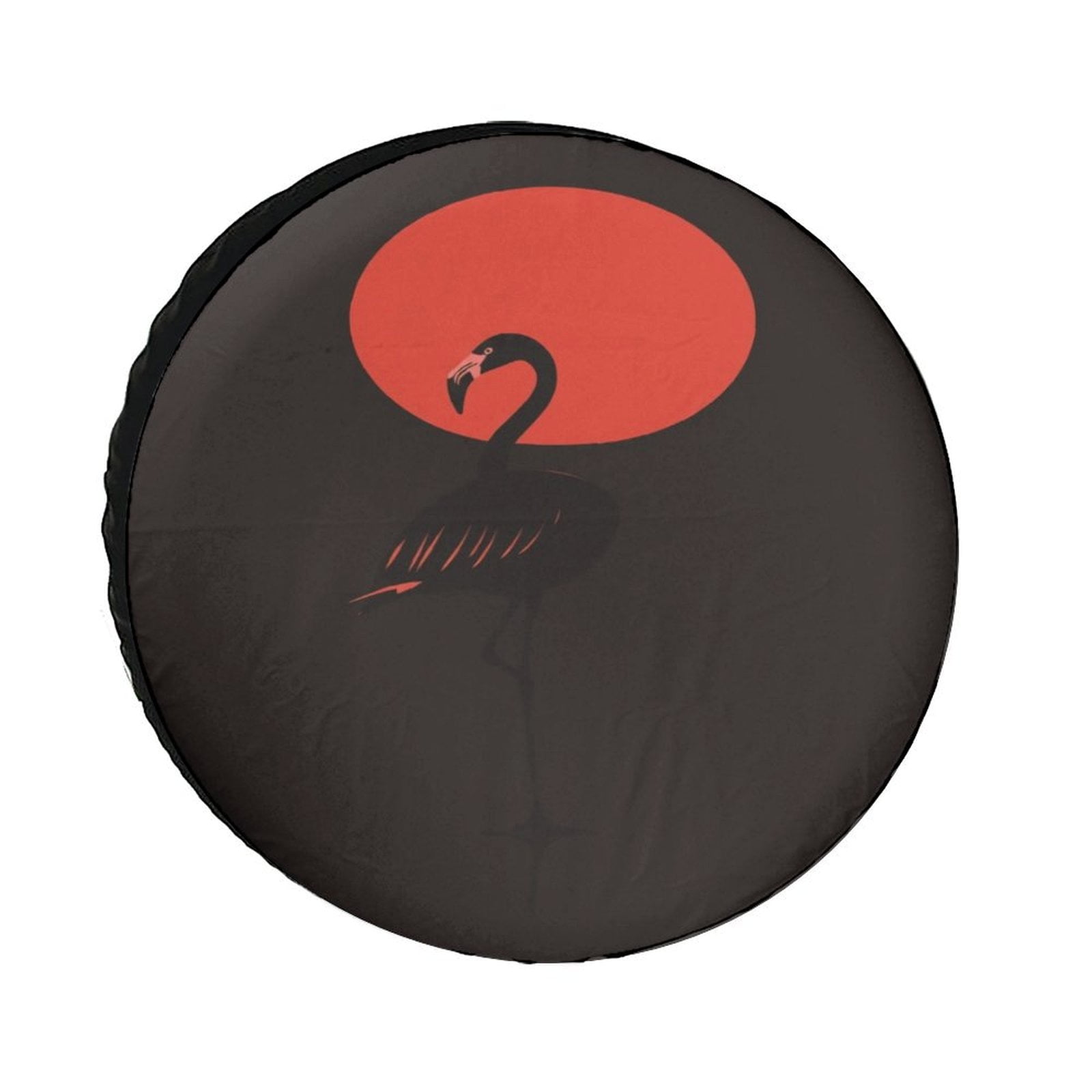 Black Flamingo Red Sun Spare Tire Cover Weatherproof Wheel Camper ...