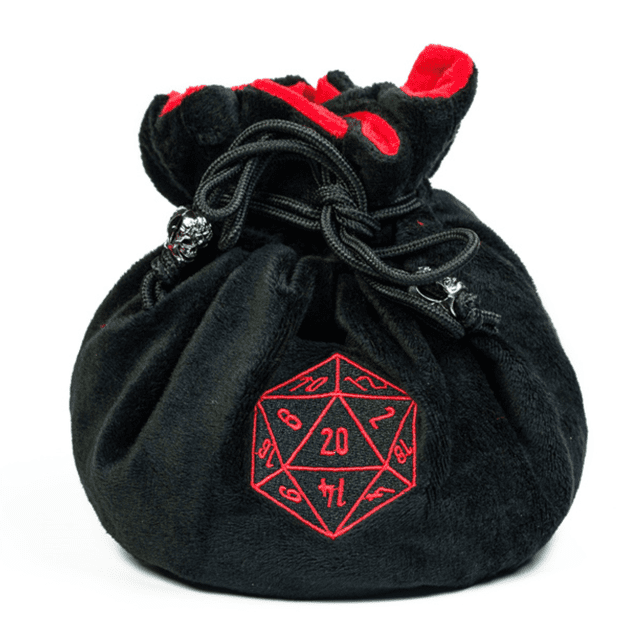 Black Flannel Large DnD Dice Bag Dice Pouch | RPG DnD D&D Dungeons ...