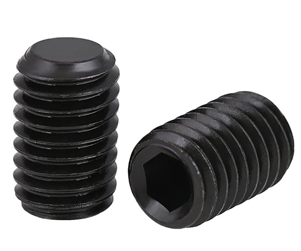 Black Flat Point Hex Hexagon Socket Set Screws 12.9 Grade Carbon Steel ...