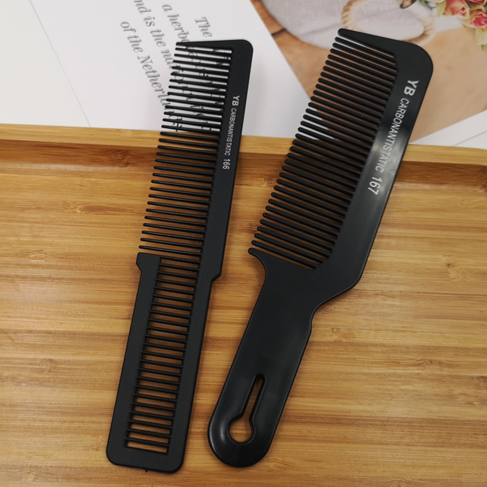 Black Flattop Hair Cutting Comb Wide Tooth Men Cut Hair Brush ...