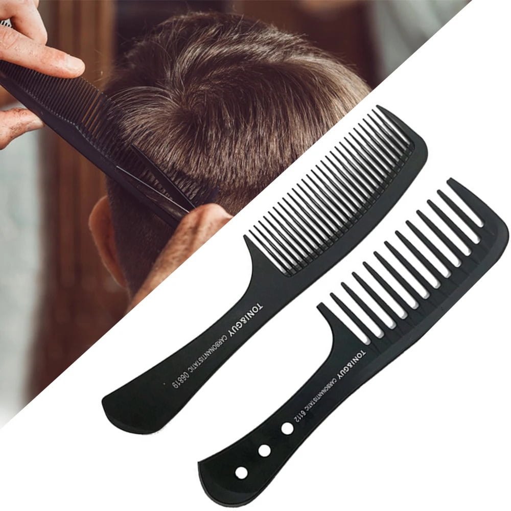 Black Flattop Hair Cutting Comb Wide Tooth Men Cut Hair Brush ...