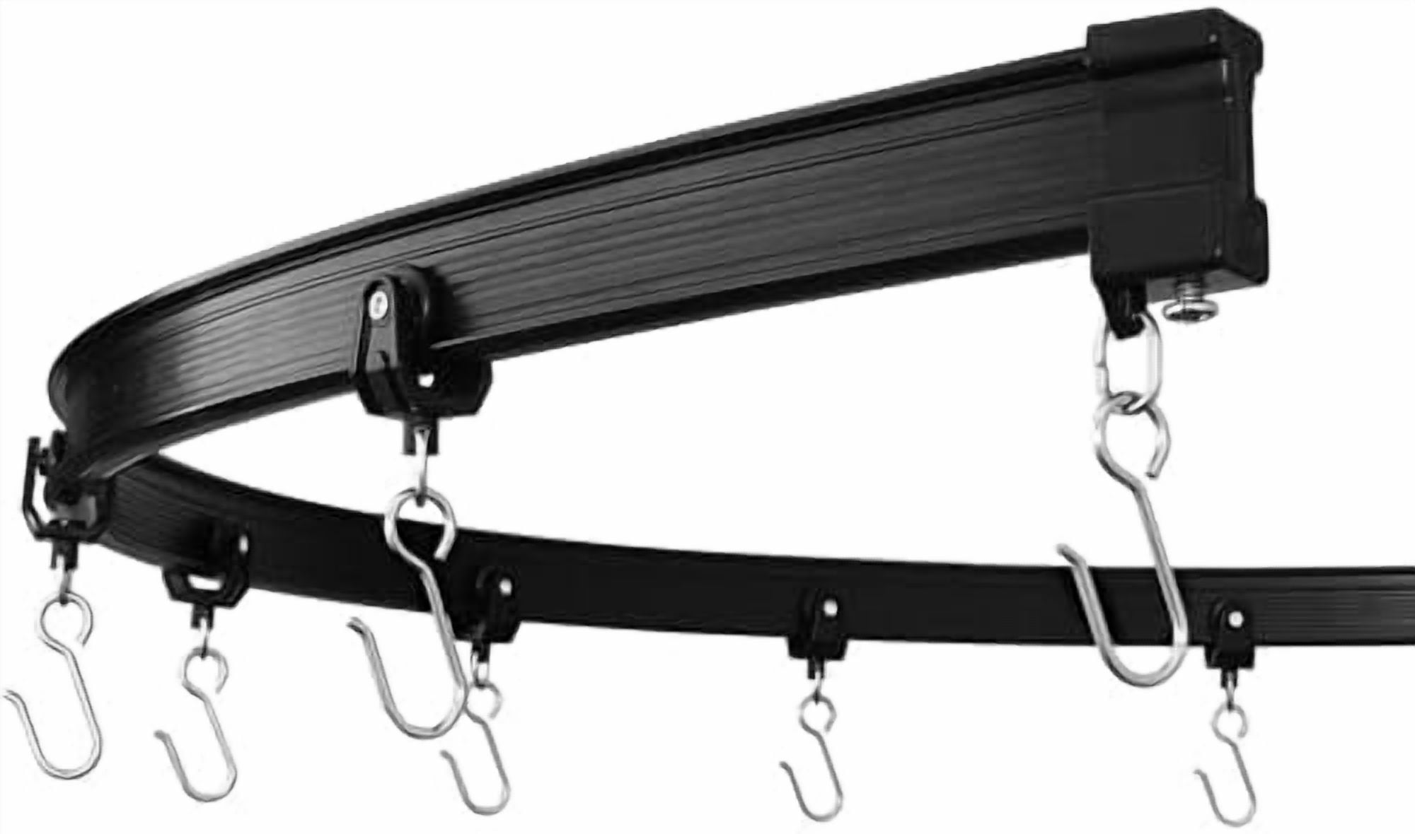 Black Flexible Ceiling Track (12 ft) - Curved Curtain Rails, Room ...